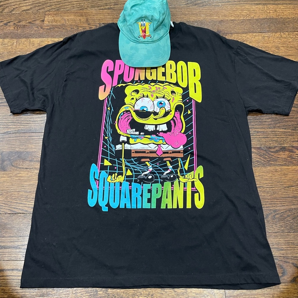 Spongebob Squarepants Graphic T-Shirt And Cap Bundle - Gem